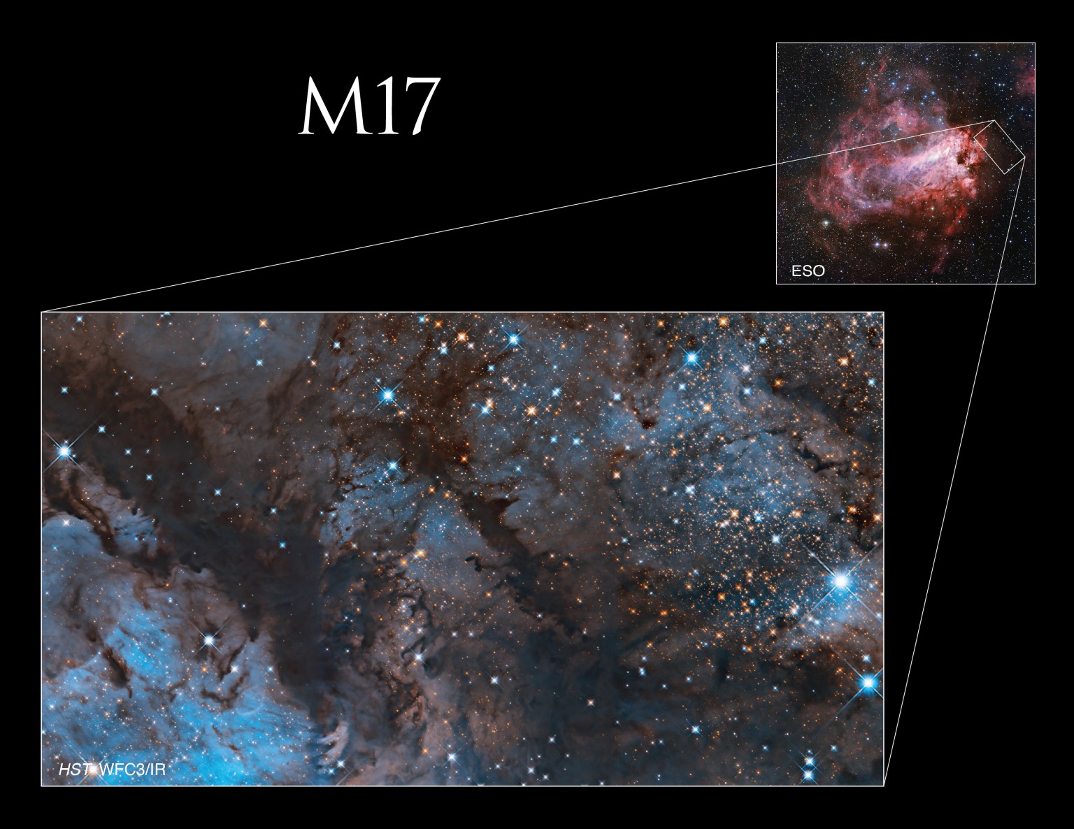 Messier 17 (The Omega Nebula or Swan Nebula) - NASA Science