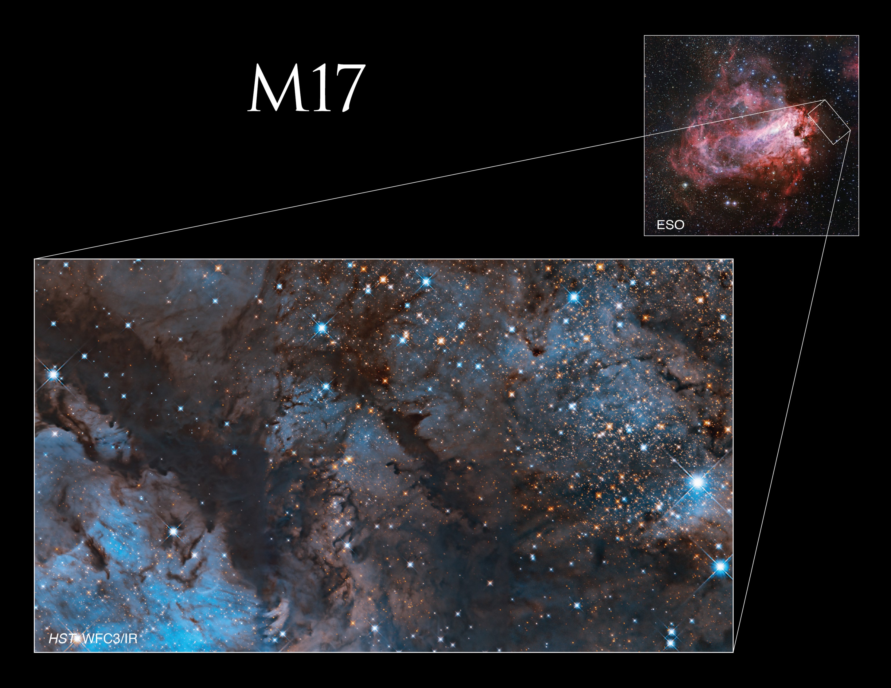 Messier 17 (The Omega Nebula or Swan Nebula) - NASA Science