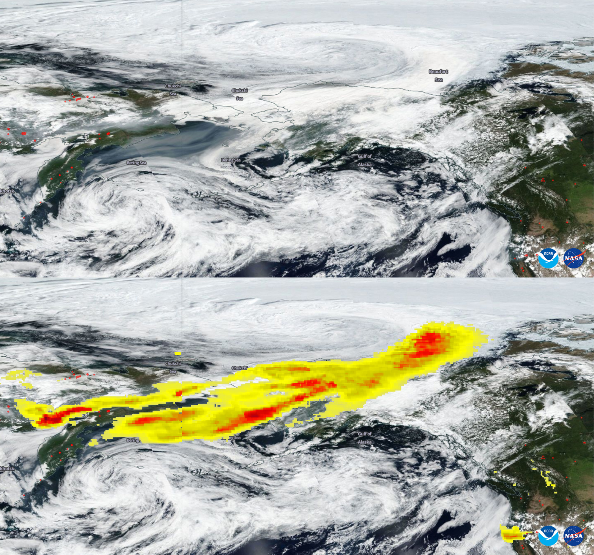 NASA-NOAA Satellite Sees Siberian Smoke Reach Alaska - NASA Science