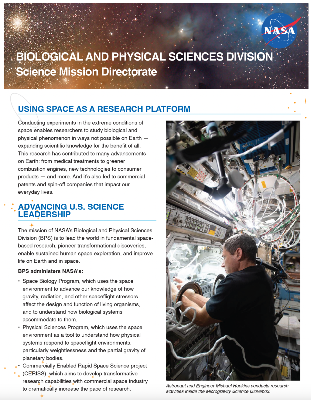 NASA Biological & Physical Sciences - NASA Science