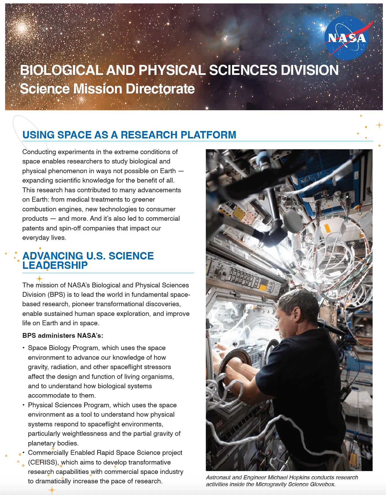 NASA Biological & Physical Sciences - NASA Science