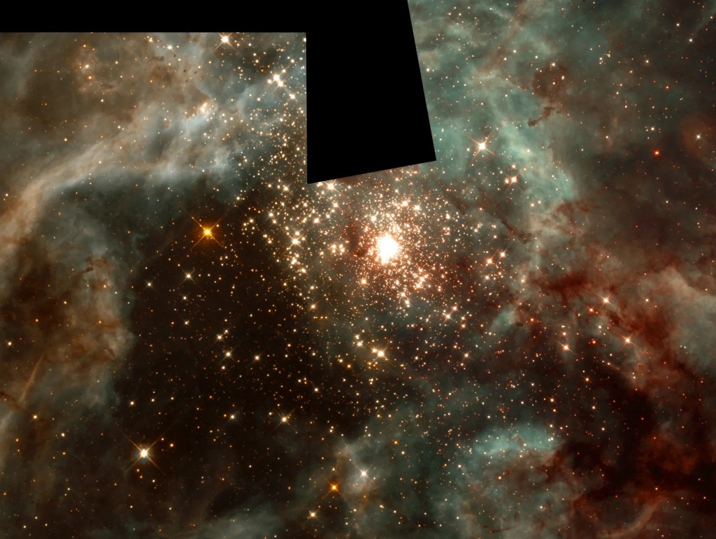 Star Cluster Bursts Out - NASA Science