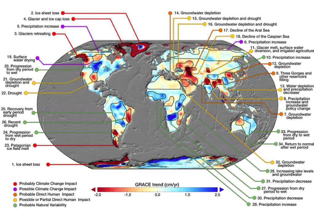 Changes in global terrestrial water storage C - NASA Science