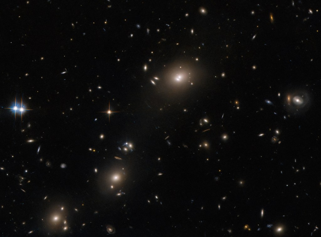Hubble Captures an Elusive Galaxy Cluster - NASA Science