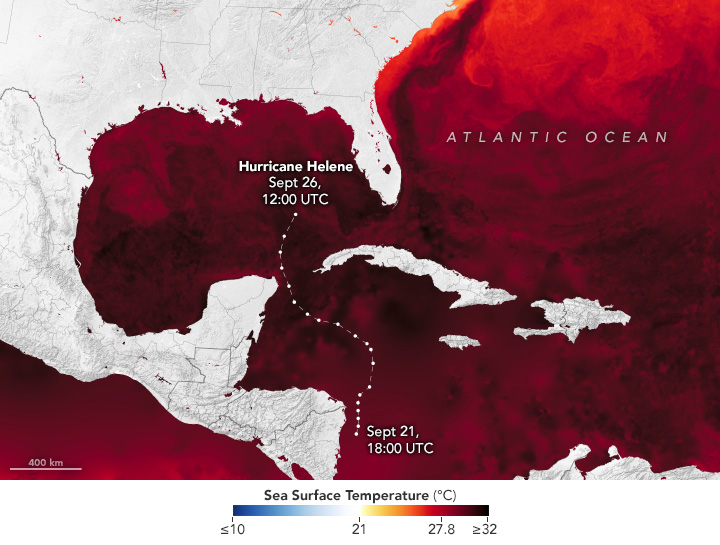 Ocean Heat for Hurricane Helene