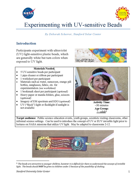 Experimenting with UV-Sensitive Beads