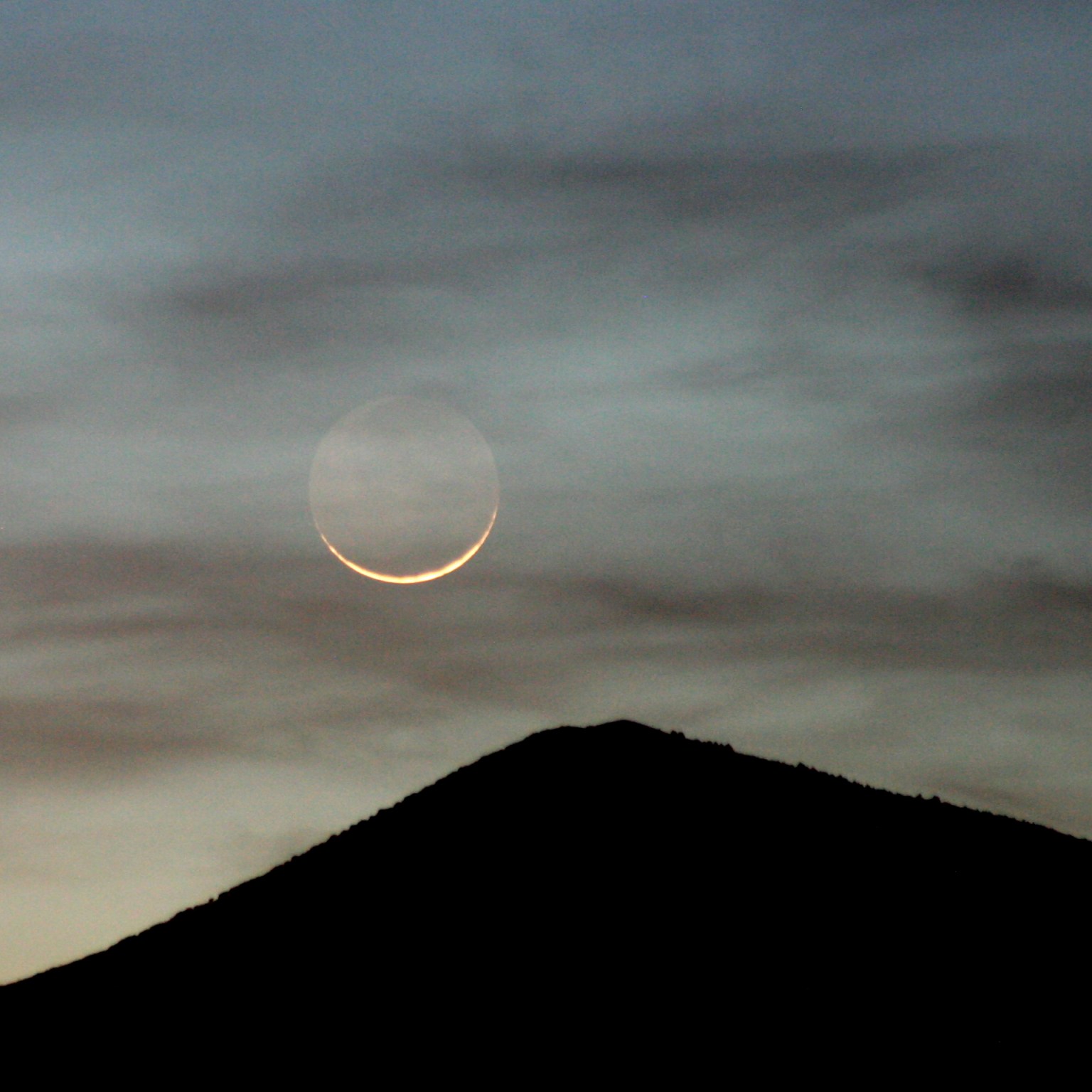 Crescent Moon and Mountain - NASA Science