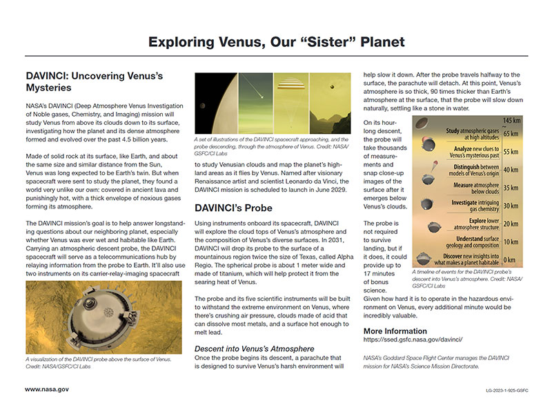 Exploring Venus with NASA's DAVINCI Mission - NASA Science