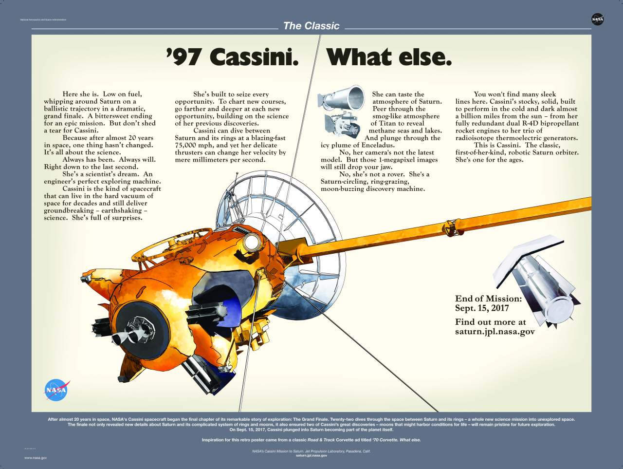 Cassini Retro Poster: The Classic - NASA Science