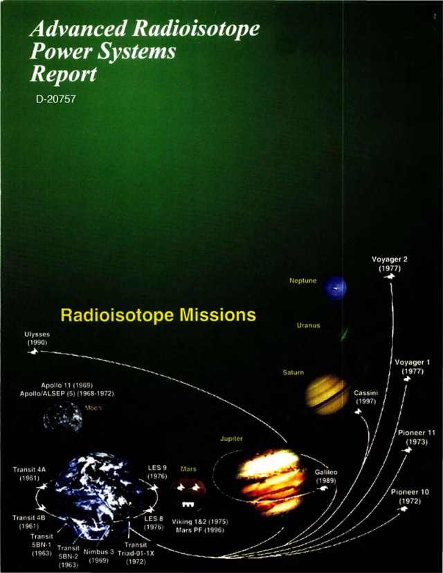 Advanced Radioisotope Power Systems Report (March, 2001) - NASA Science