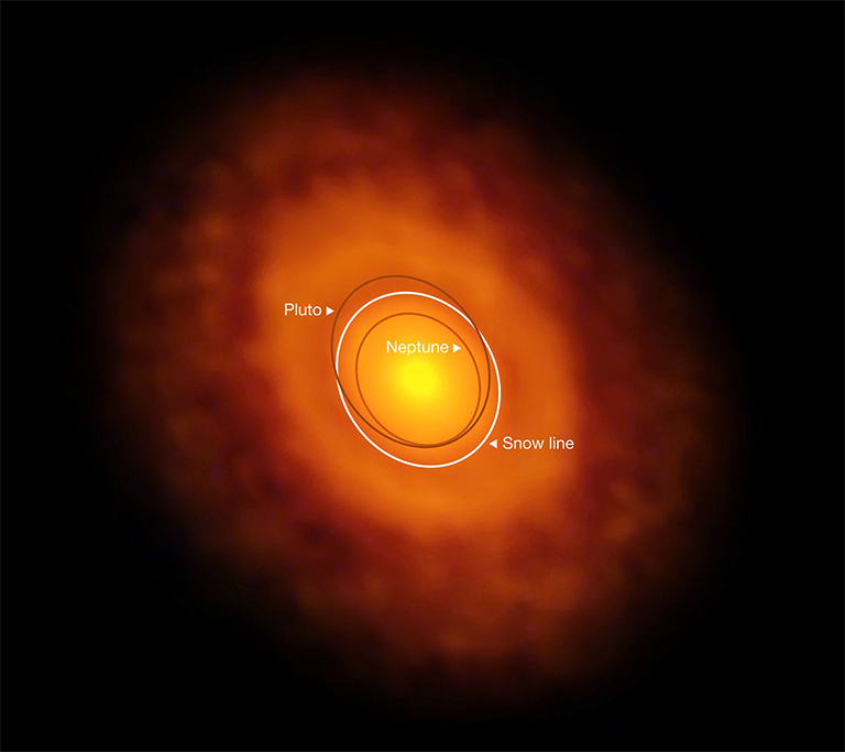 Space Snow Visible in Bright Baby Solar System - NASA Science