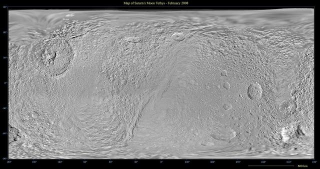 Map of Tethys - February 2008 - NASA Science