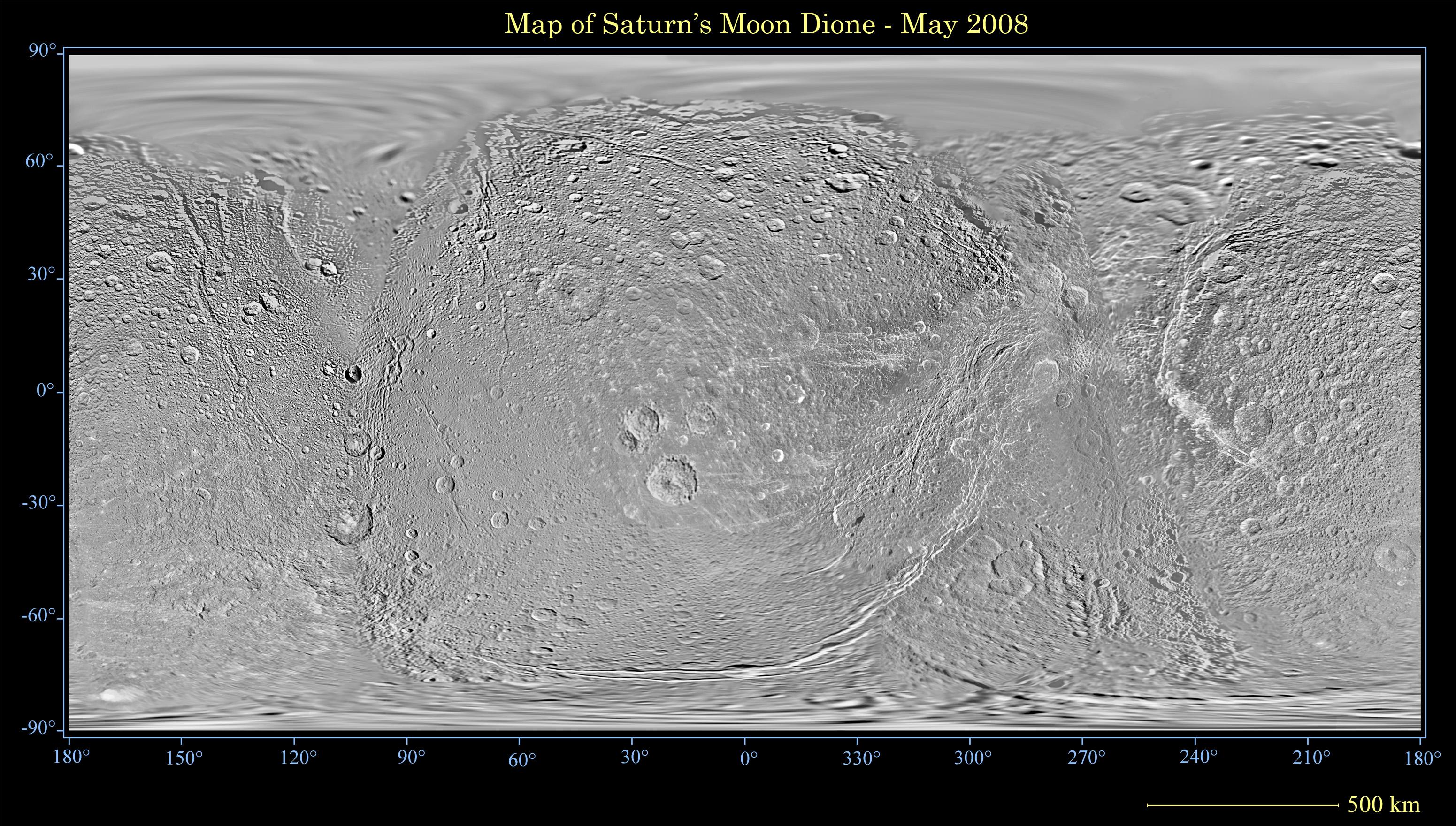 Map of Dione - May 2008 - NASA Science
