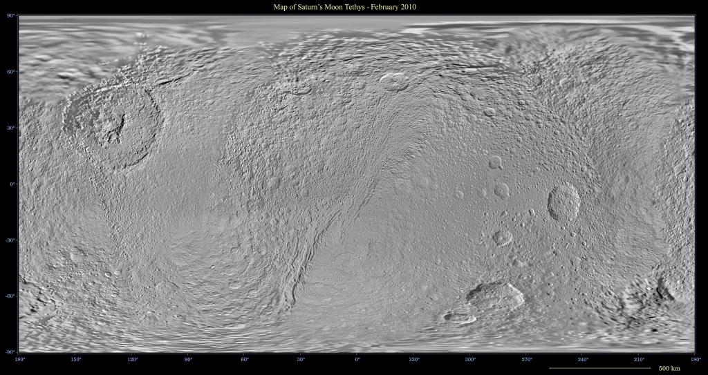 Map of Tethys - February 2010 - NASA Science