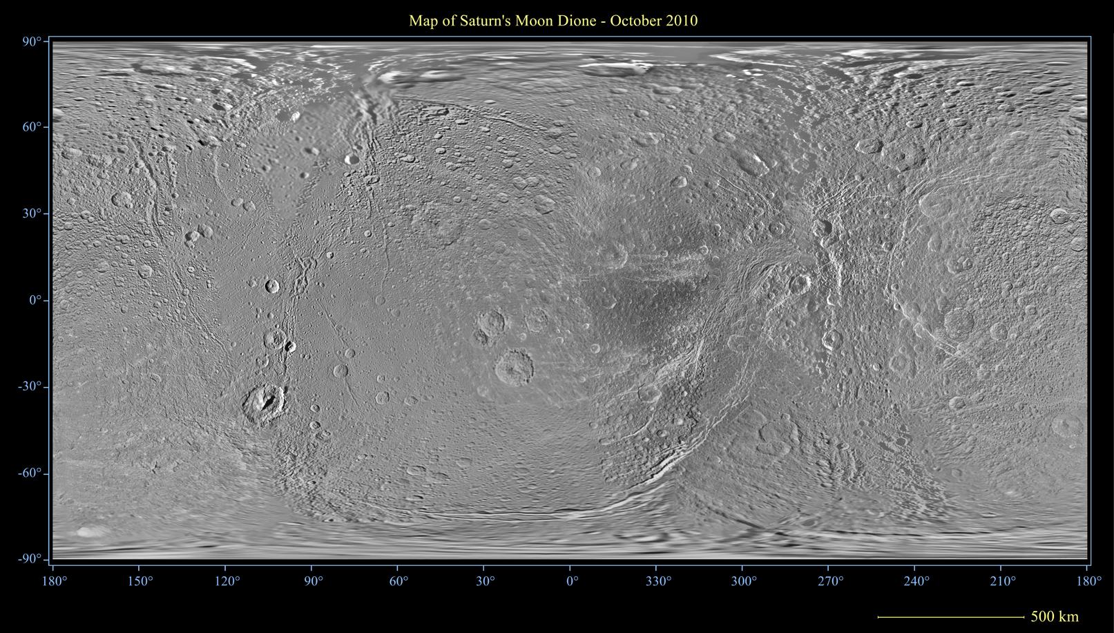 Map of Dione - October 2010 - NASA Science