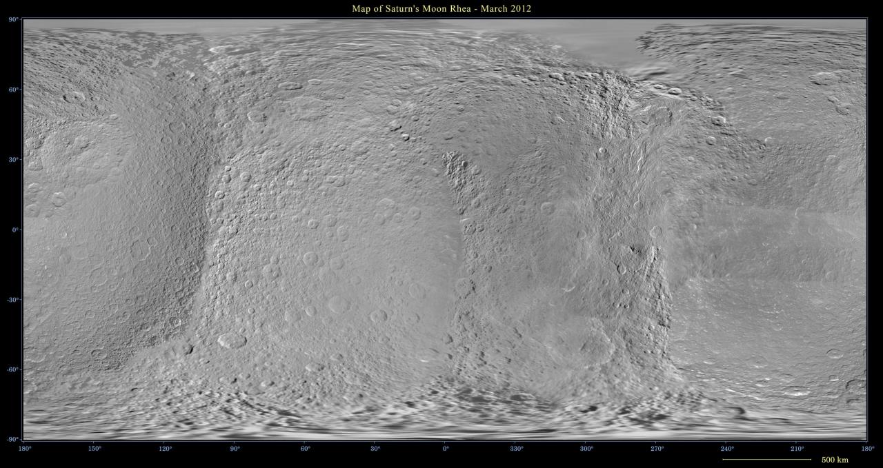 Map of Rhea - March 2012 - NASA Science