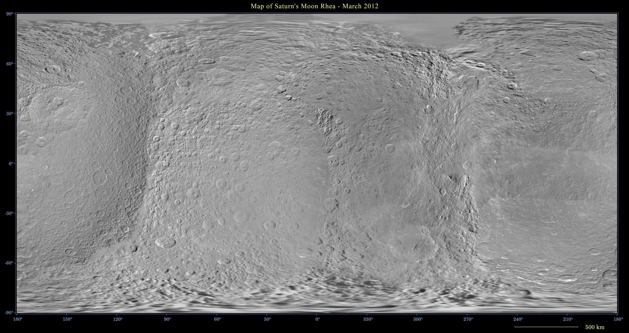 Map of Rhea - March 2012 - NASA Science
