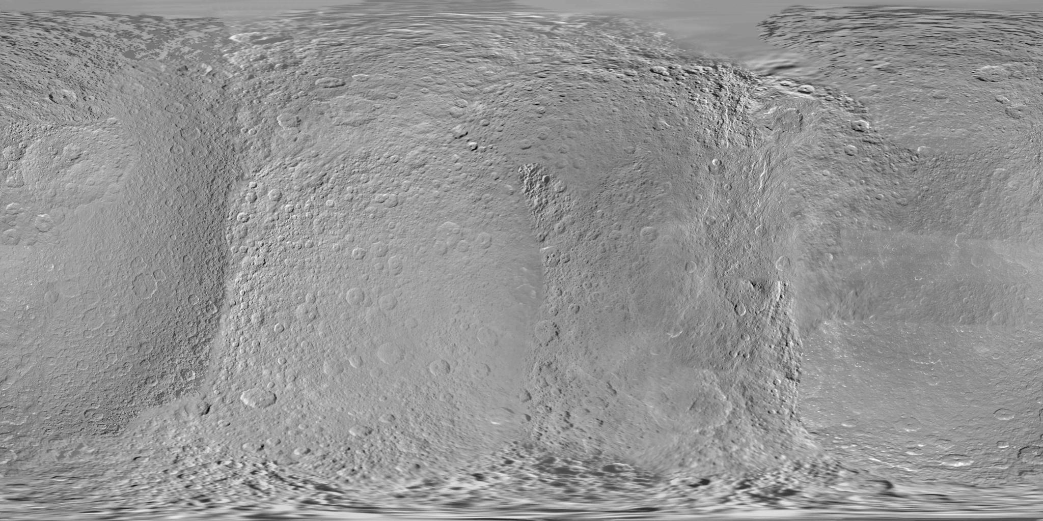 Map of Rhea - March 2012 - Unannotated - NASA Science
