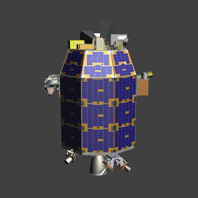 LADEE 3D Rendering (Gray Background) - NASA Science