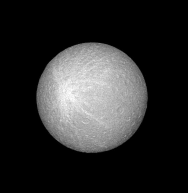 Rhea's Bright Blemish - NASA Science