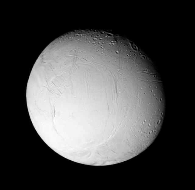 Fresh Features on Enceladus (Monochrome) - NASA Science