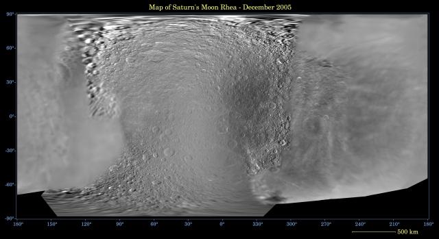 Map of Rhea - December 2005 - NASA Science