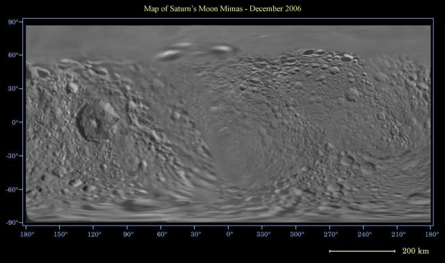 Map of Mimas - December 2006 - NASA Science