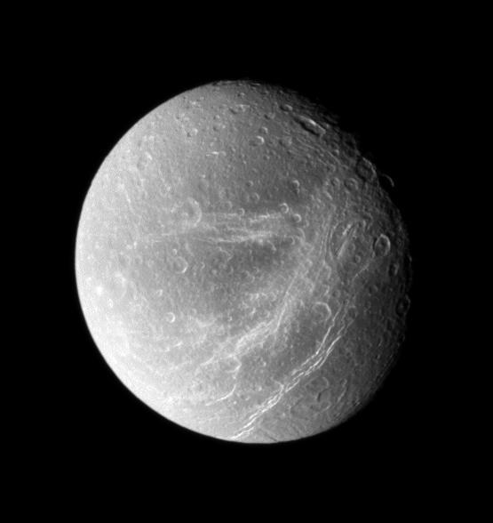 Scratches on Dione - NASA Science