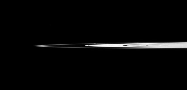 Prometheus Amid Rings - NASA Science