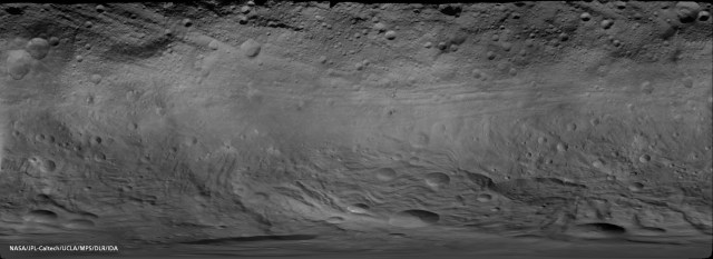 Map of Vesta's Equatorial Latitudes and Southern Hemisphere - NASA Science