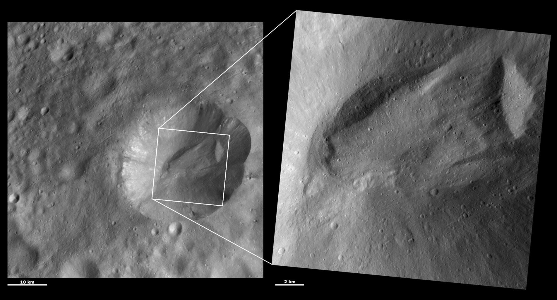 HAMO and LAMO Images of Octavia Crater - NASA Science