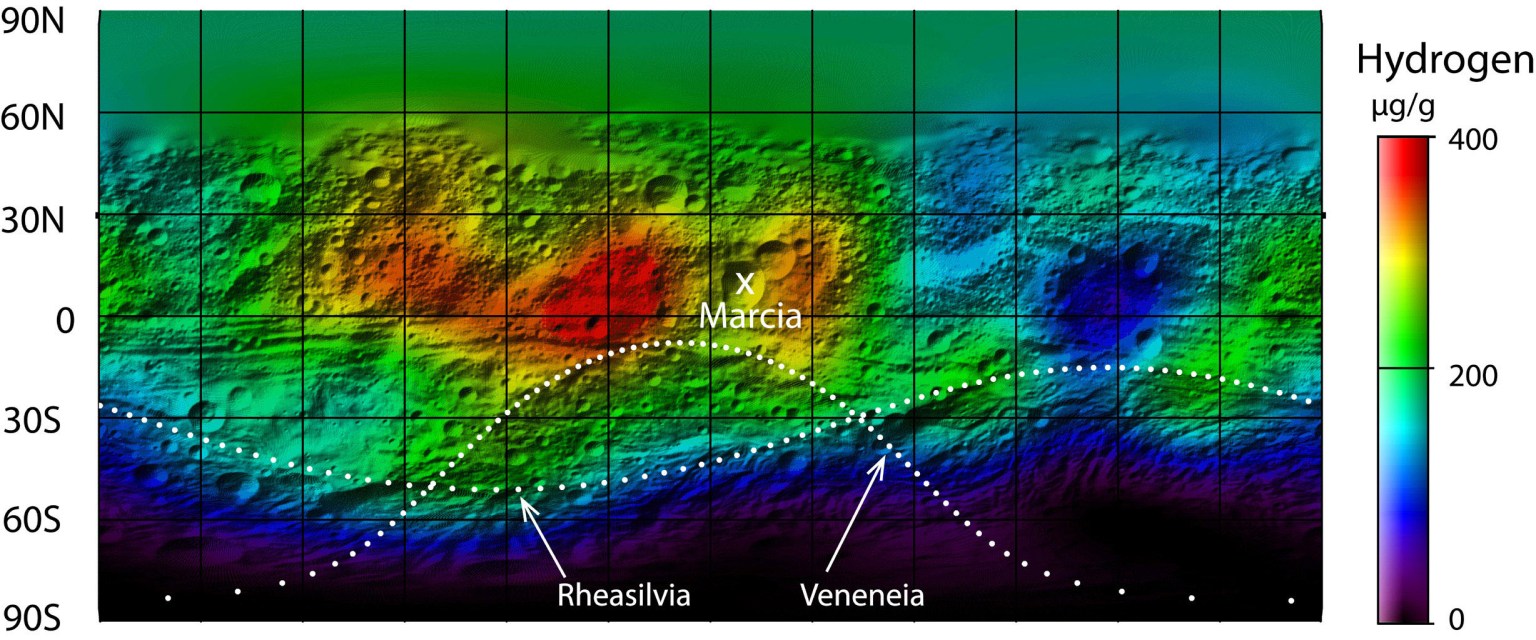 Hydrogen Map of Vesta - NASA Science