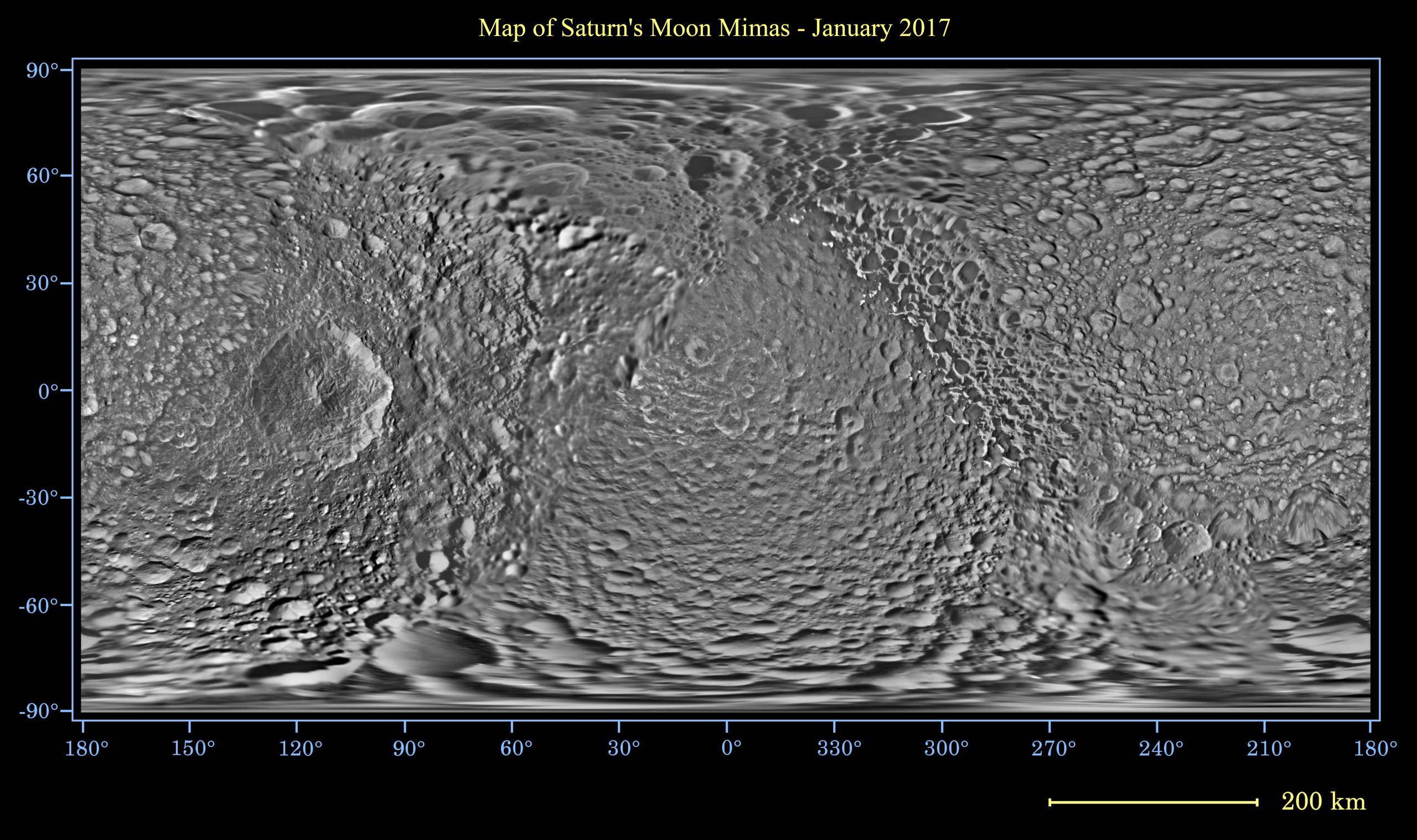 Mimas Global Map - June 2017 - NASA Science