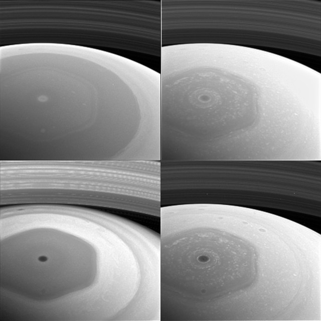 Saturnian Hexagon Collage - NASA Science