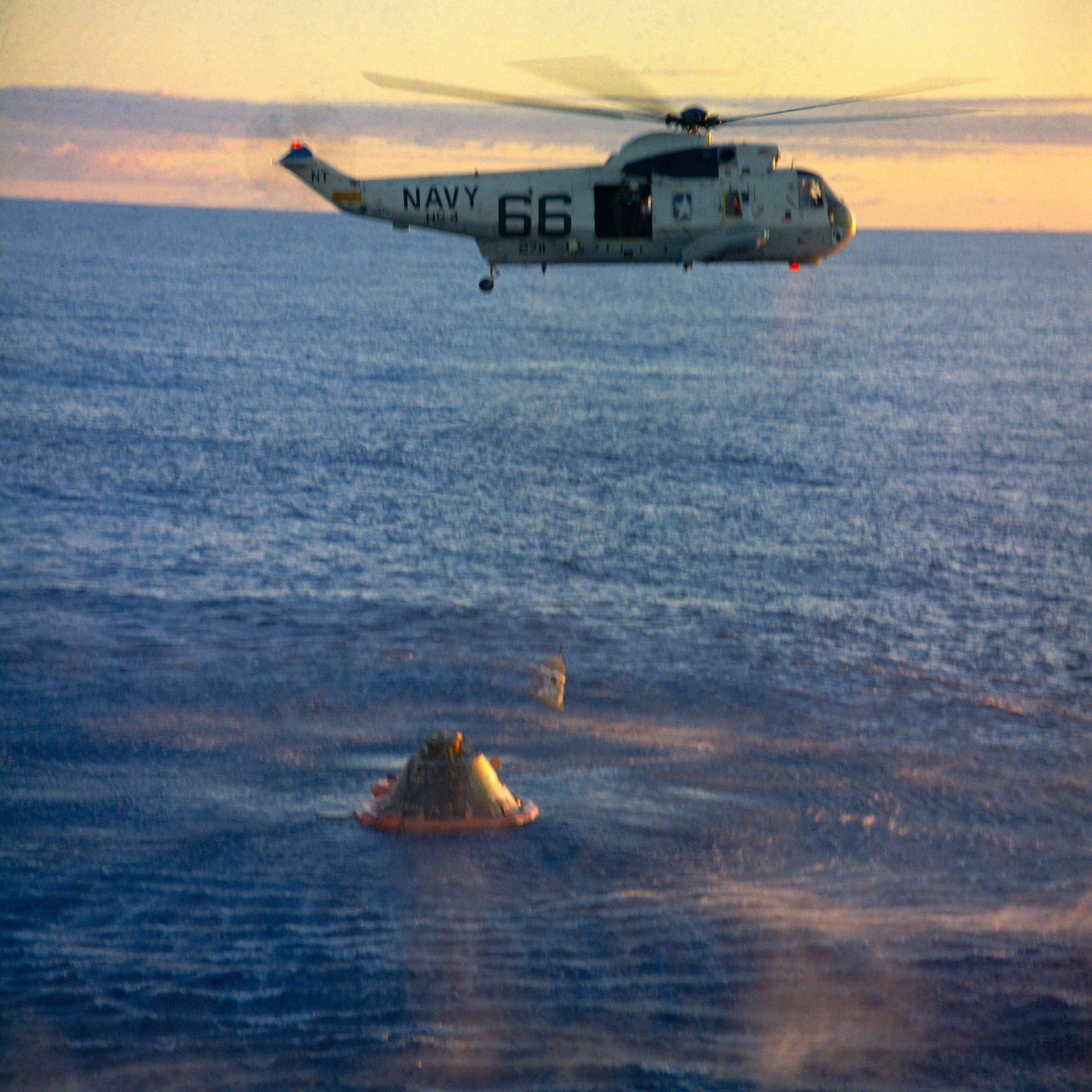 Navy Helicopter - Recovery - Apollo X Astronauts - Pacific - NASA Science