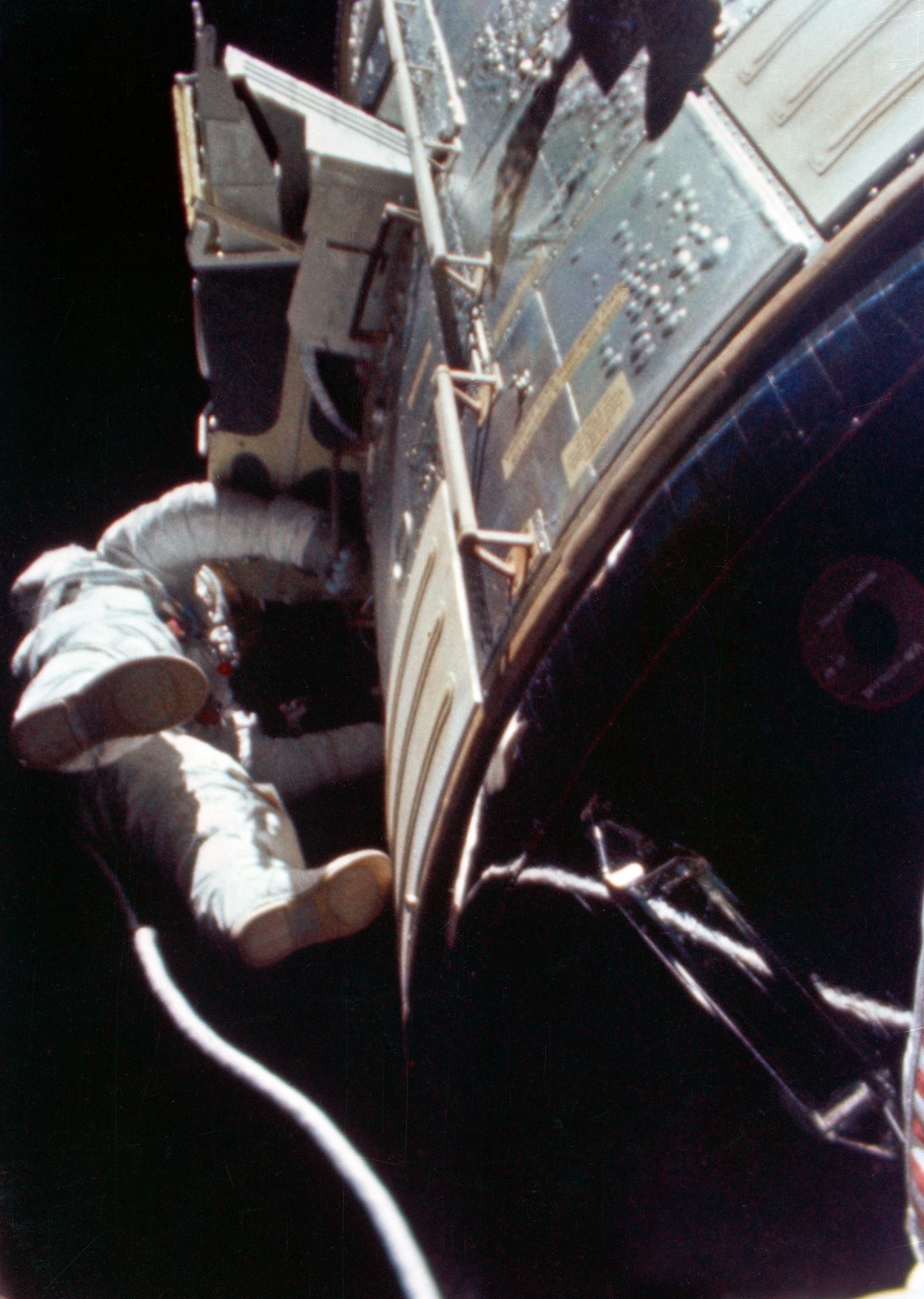Astronaut Alfred Worden Floats in Space Outside Spacecraft During EVA ...