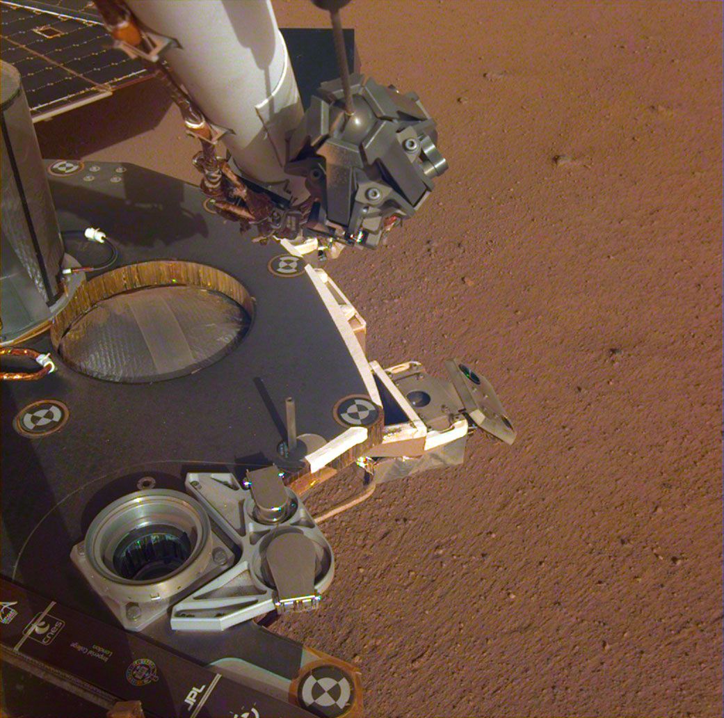 Partial View of Insight's Robotic Arm and Deck - NASA Science