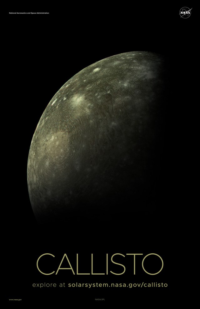 Jupiter's Moon Callisto Poster - Version B - NASA Science