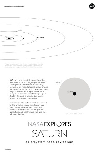 Saturn Poster - Version A - NASA Science