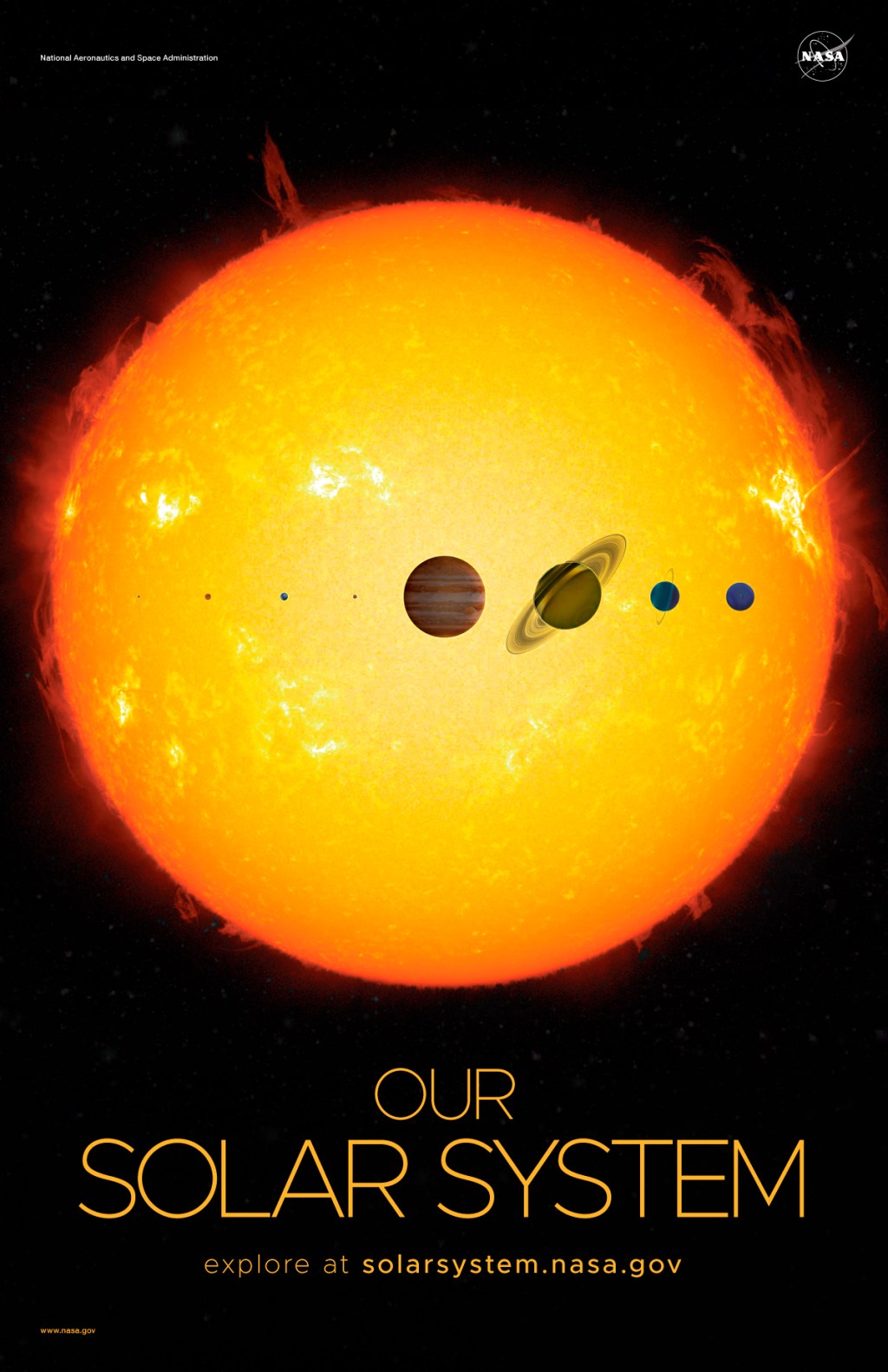 Our Solar System Poster - Version A - NASA Science