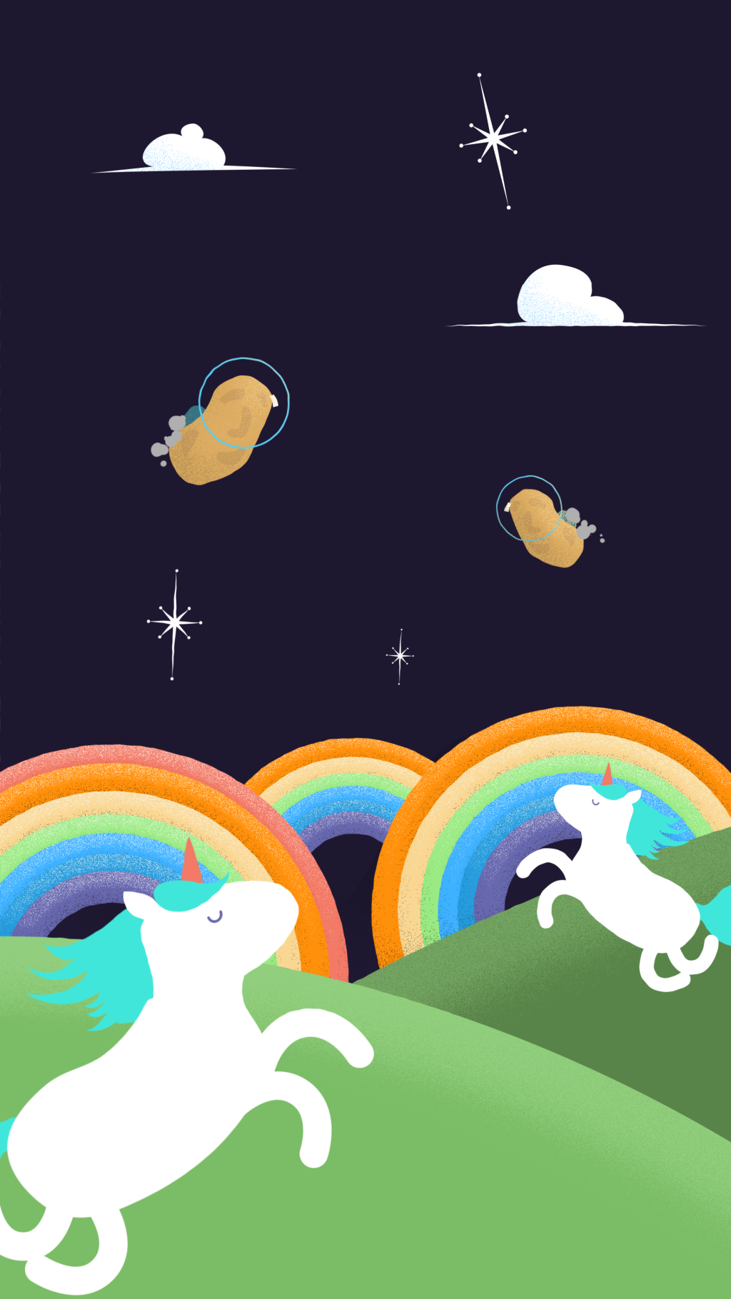 Wallpaper: Unicorns and Space Potatoes - NASA Science