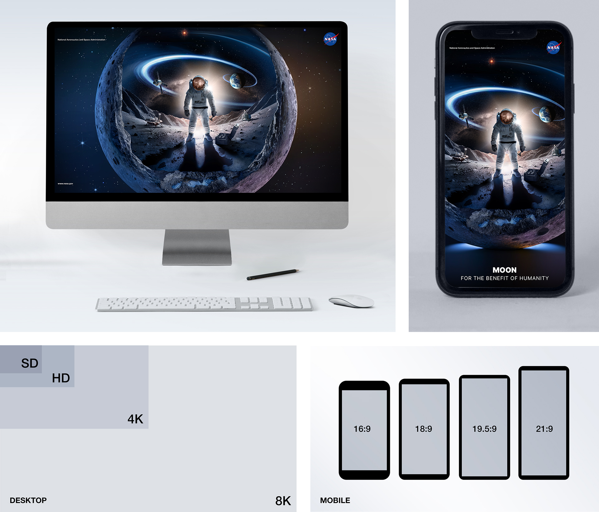 Moon Poster and Virtual Backgrounds - NASA Science