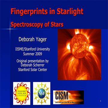 Fingerprints in Starlight Presentation and Activities - NASA Science
