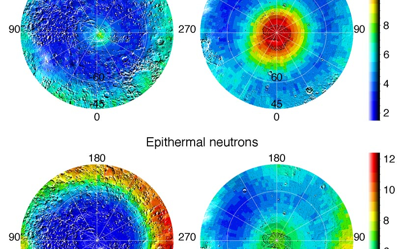 Polar Maps of Thermal and Epithermal Neutrons - NASA Science