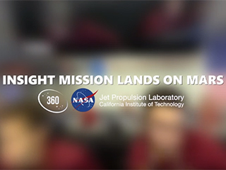 NASA InSight Mission Control Mars Landing Celebration (360 video ...