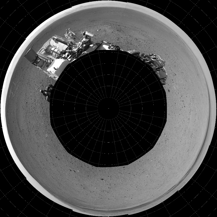 Sol 0024: Left Navigation Camera, Polar Projection - NASA Science