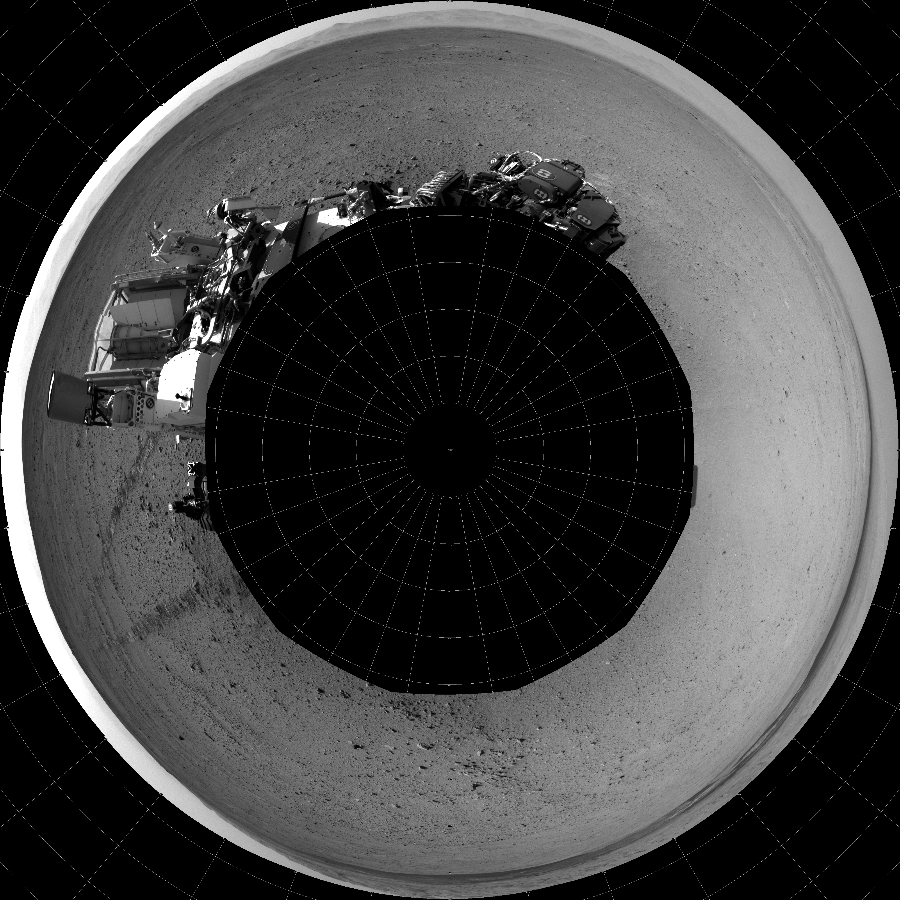 Sol 0040: Left Navigation Camera, Polar Projection - NASA Science