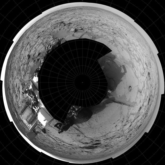 Sol 0123: Left Navigation Camera, Polar Projection - NASA Science