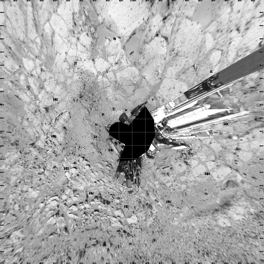 Sol 0308: Left Navigation Camera, Vertical Projection - NASA Science