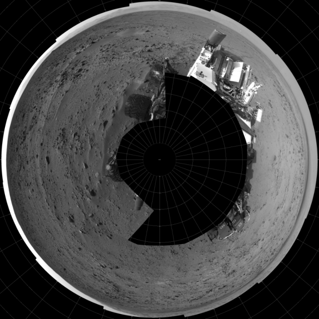 Sol 0333: Left Navigation Camera, Polar Projection - NASA Science